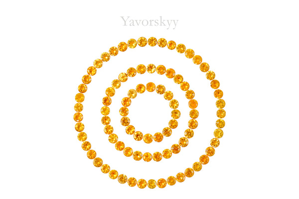 Mandarin Garnet 2.69 cts / 116 pcs